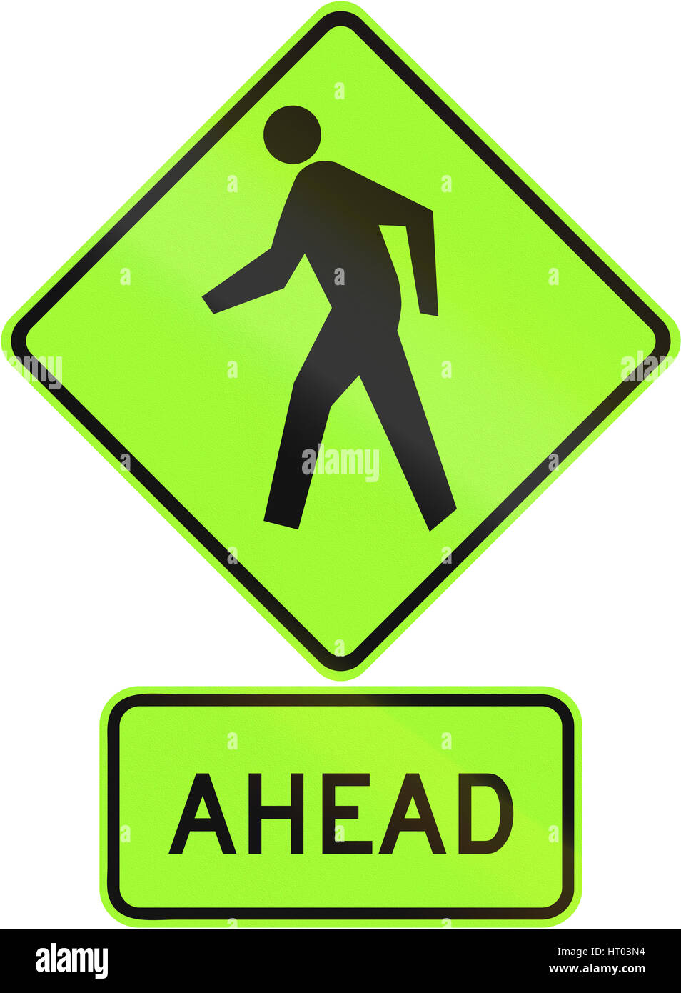 United States MUTCD road warning sign assembly Stock Photo - Alamy