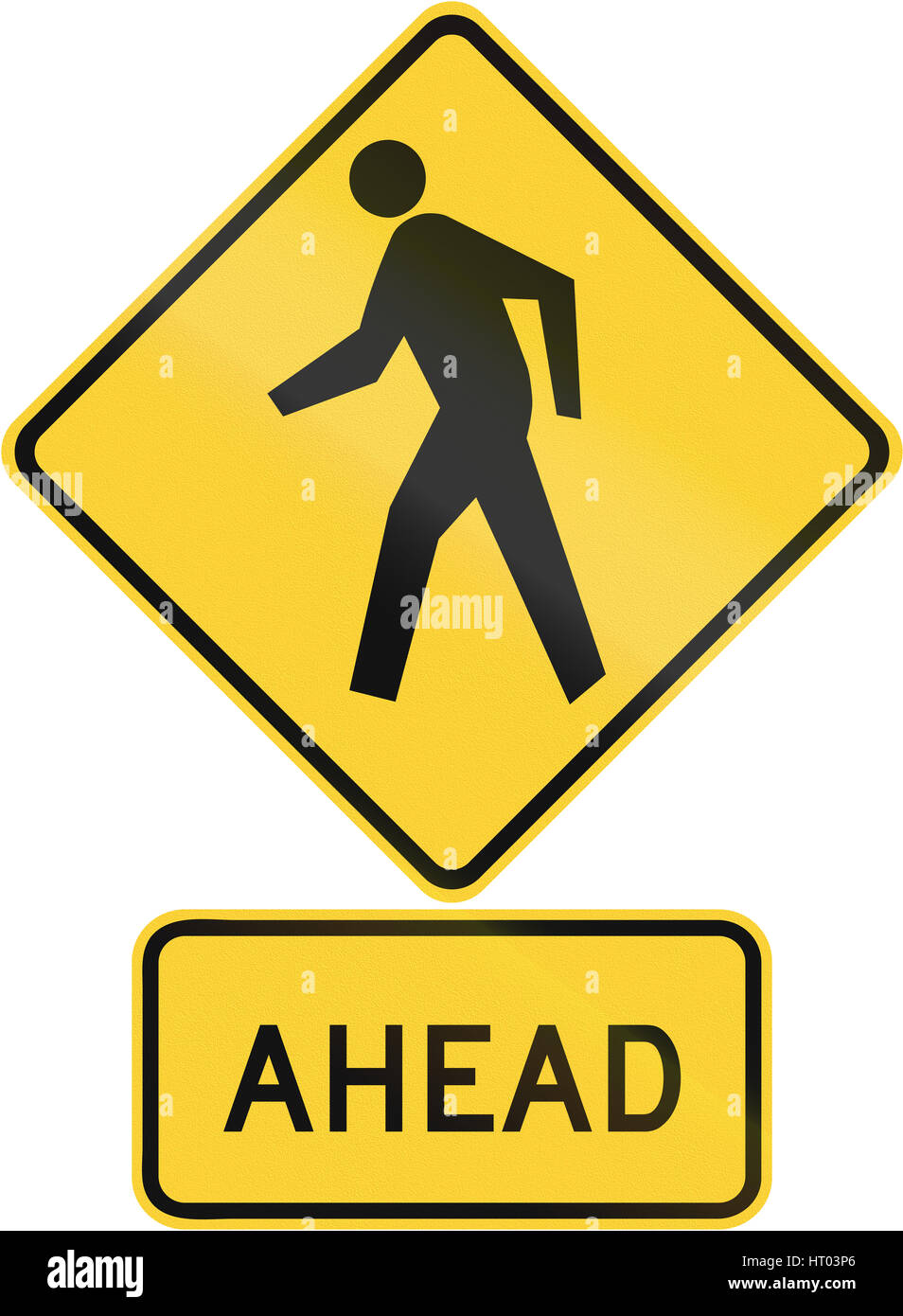 United States MUTCD road warning sign assembly Stock Photo - Alamy
