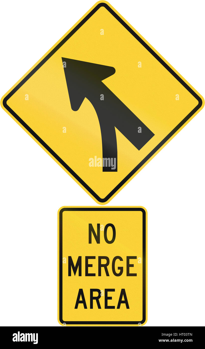 United States MUTCD road warning sign assembly Stock Photo - Alamy