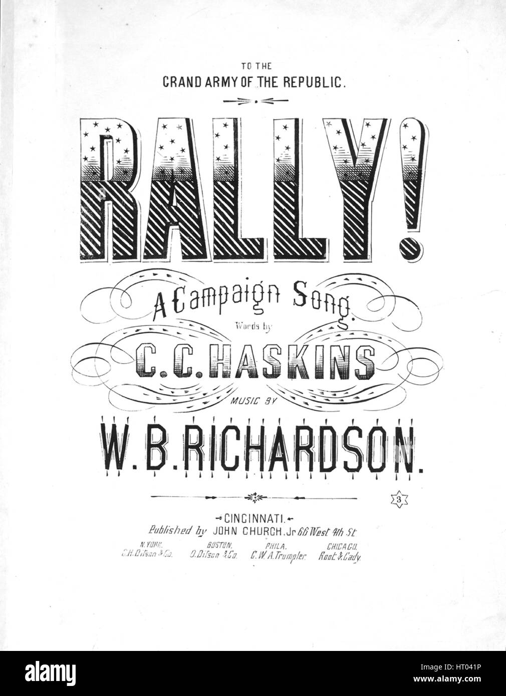 Sheet music cover image of the song 'Rally A Campaign Glee', with ...