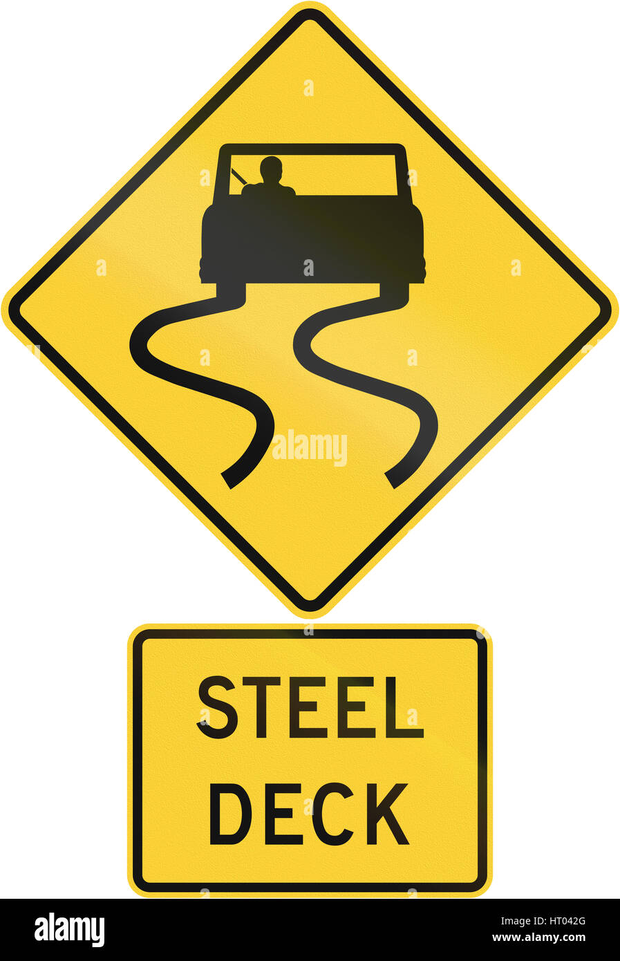 United States MUTCD road warning sign assembly Stock Photo - Alamy