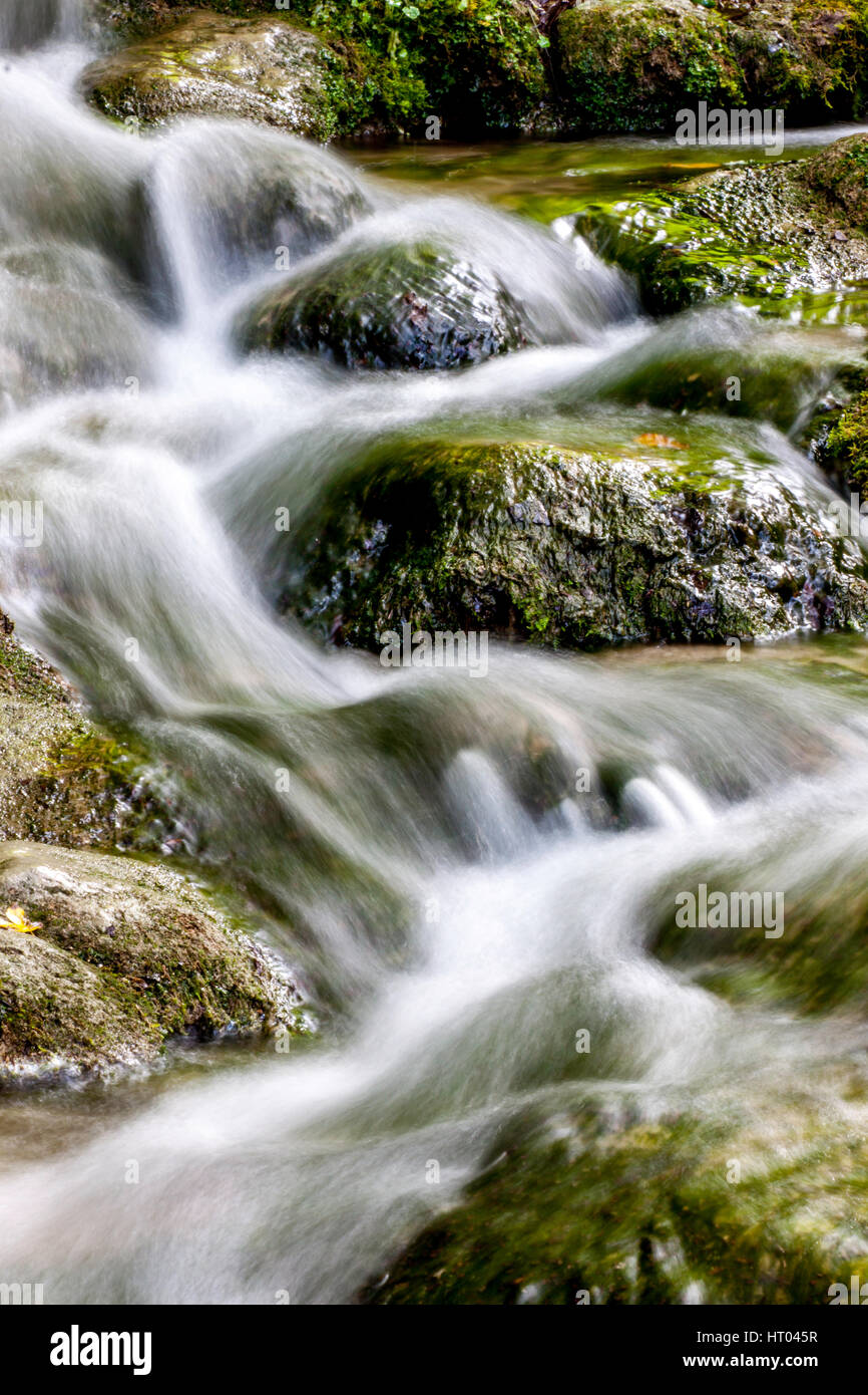 flowing water between rocks at Plitvice National Park Stock Photo - Alamy