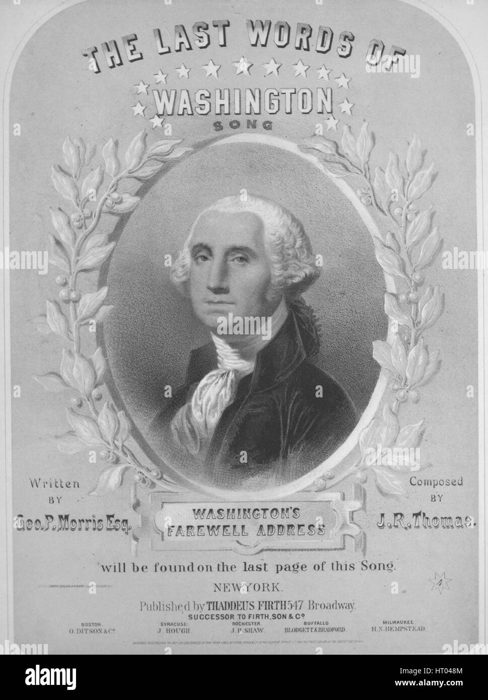 George washington’s “farewell address hi-res stock photography and ...