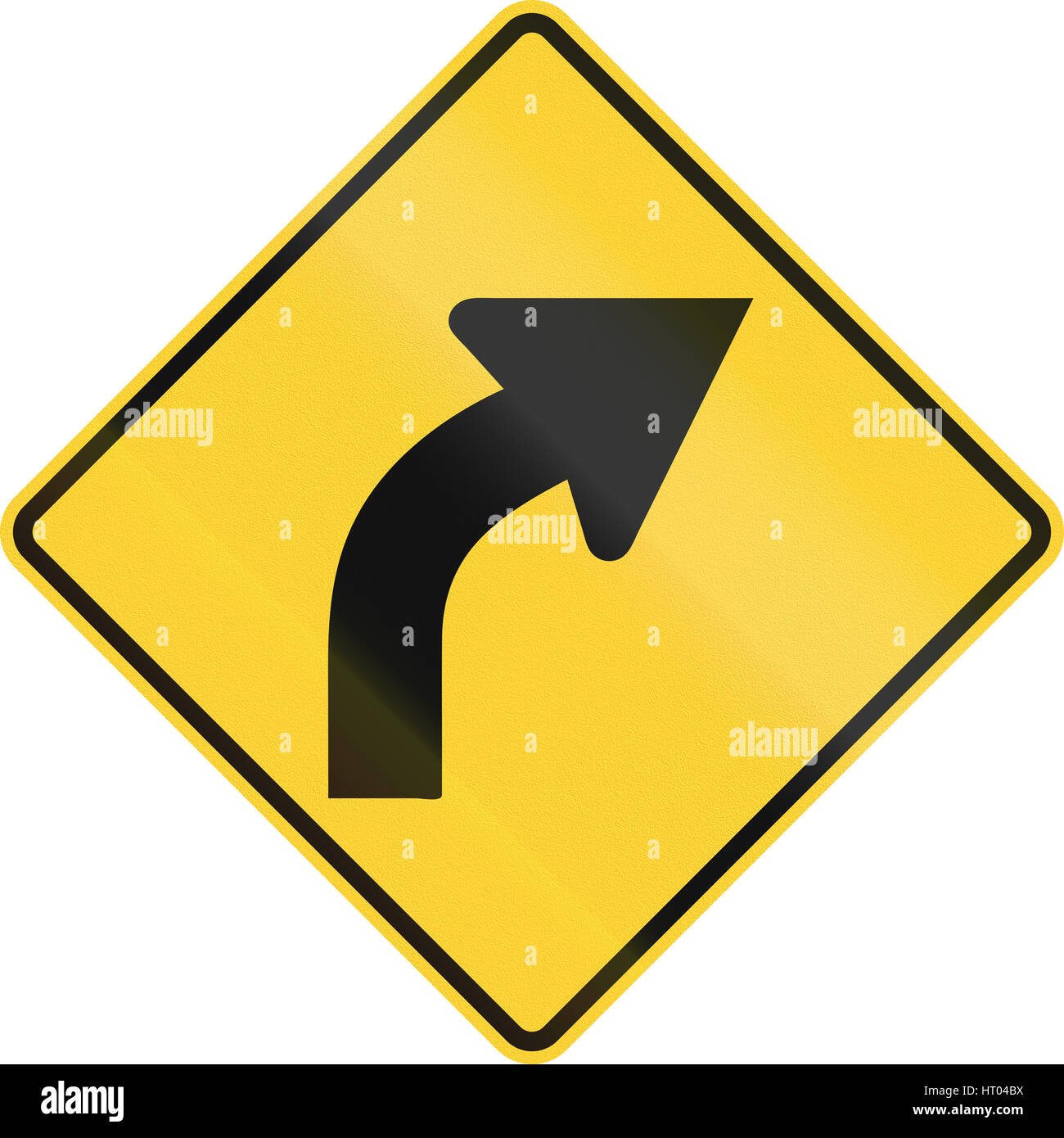 United States MUTCD road sign - Curve Stock Photo - Alamy
