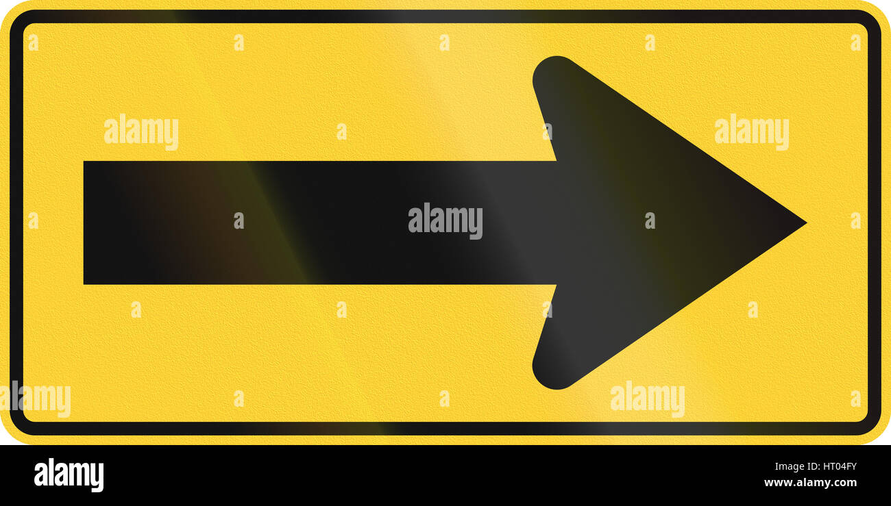 United States MUTCD road sign - Right Stock Photo - Alamy