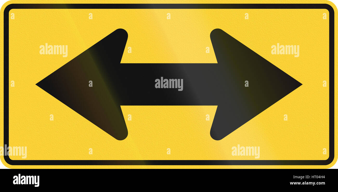 United States MUTCD road sign - Both directions Stock Photo - Alamy