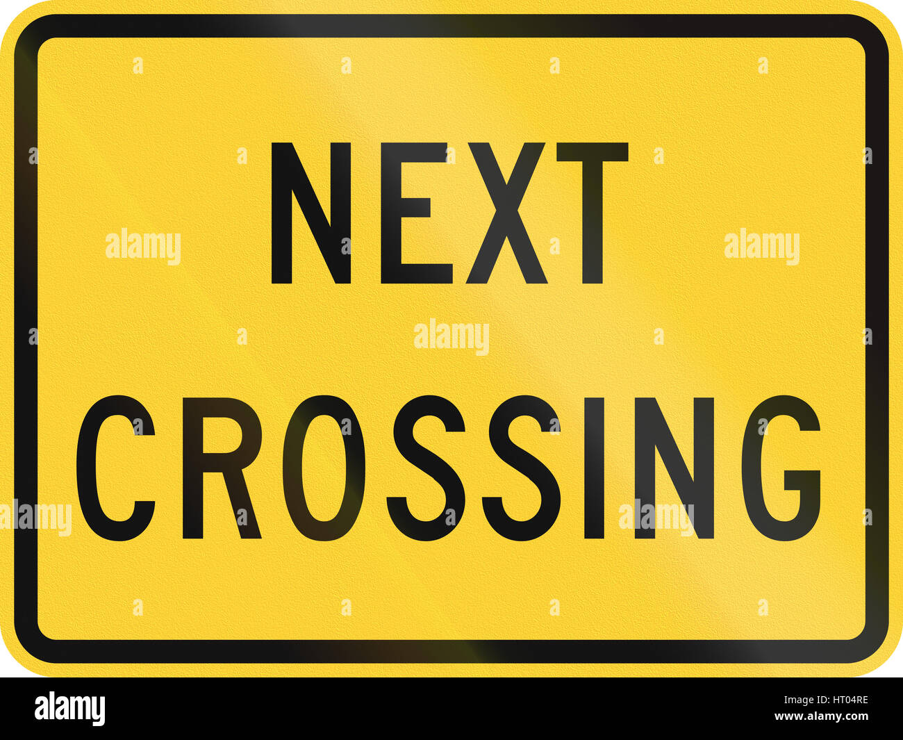 United States MUTCD road sign - Next crossing Stock Photo - Alamy