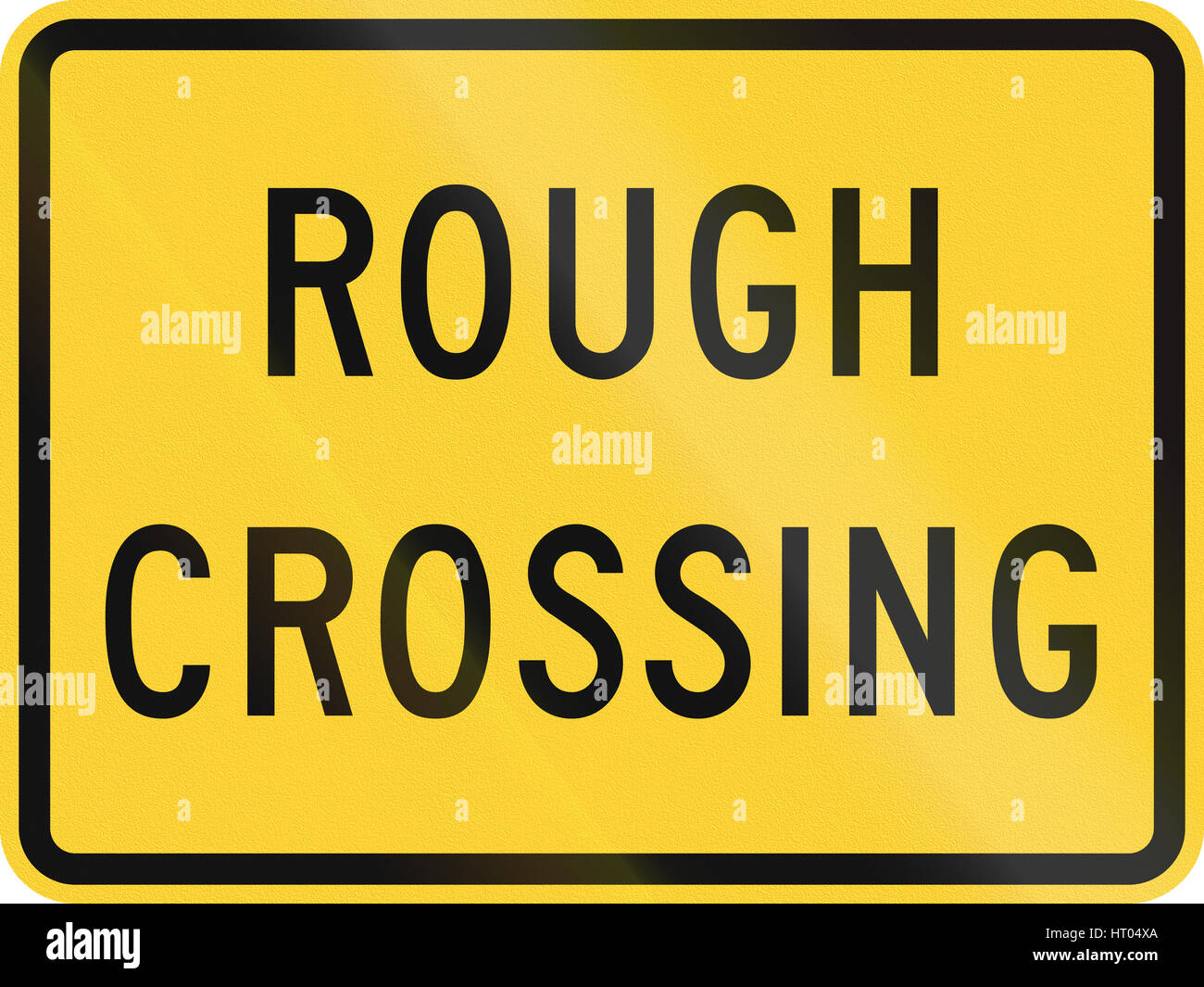 United States MUTCD road sign - Rough crossing Stock Photo - Alamy