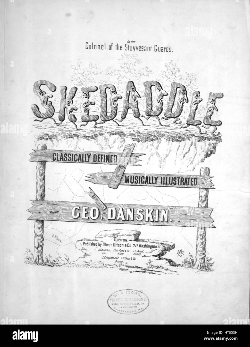 Sheet music cover image of the song 'Skedaddle', with original ...