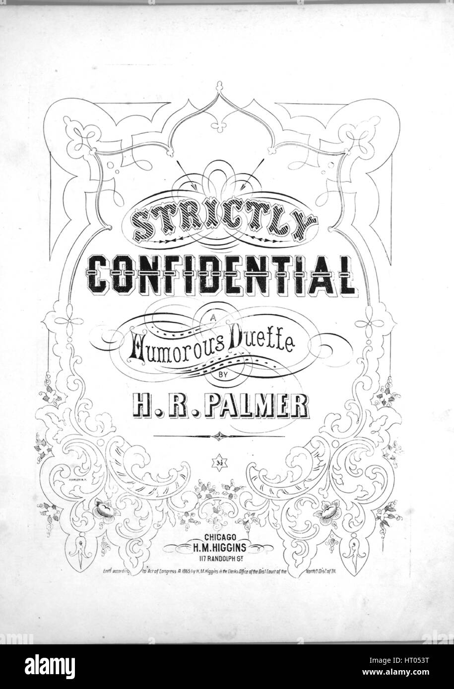 Sheet music cover image of the song 'Strictly Confidential A Humorous ...
