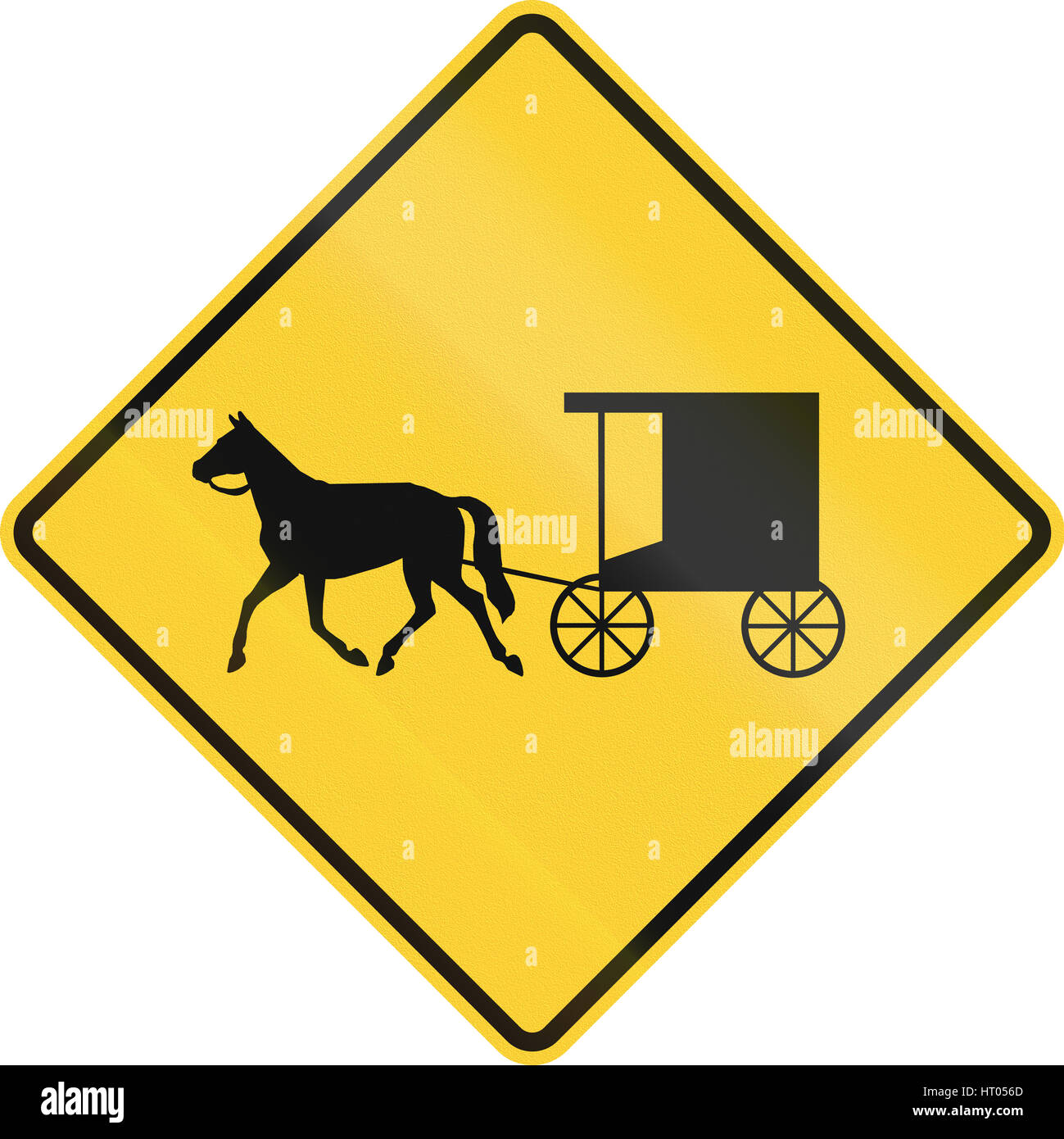 United States MUTCD warning road sign - Horse-drawn carriage crossing ...