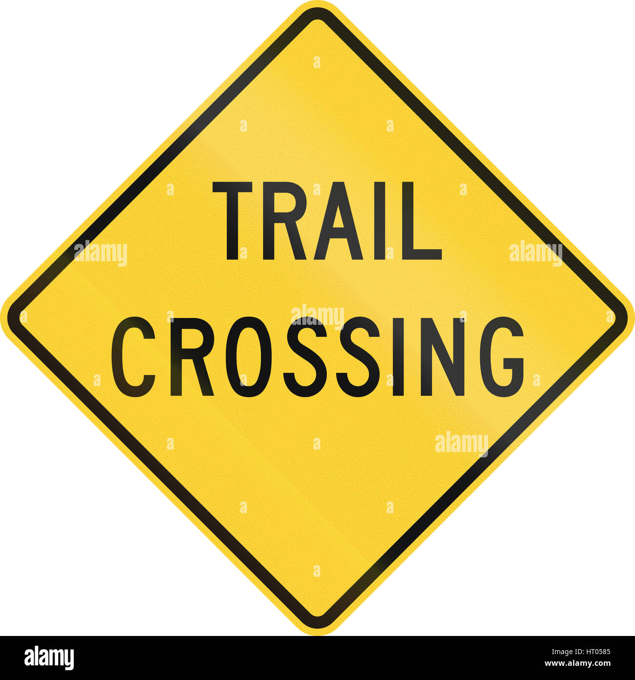 United States MUTCD road sign - Trail crossing Stock Photo - Alamy