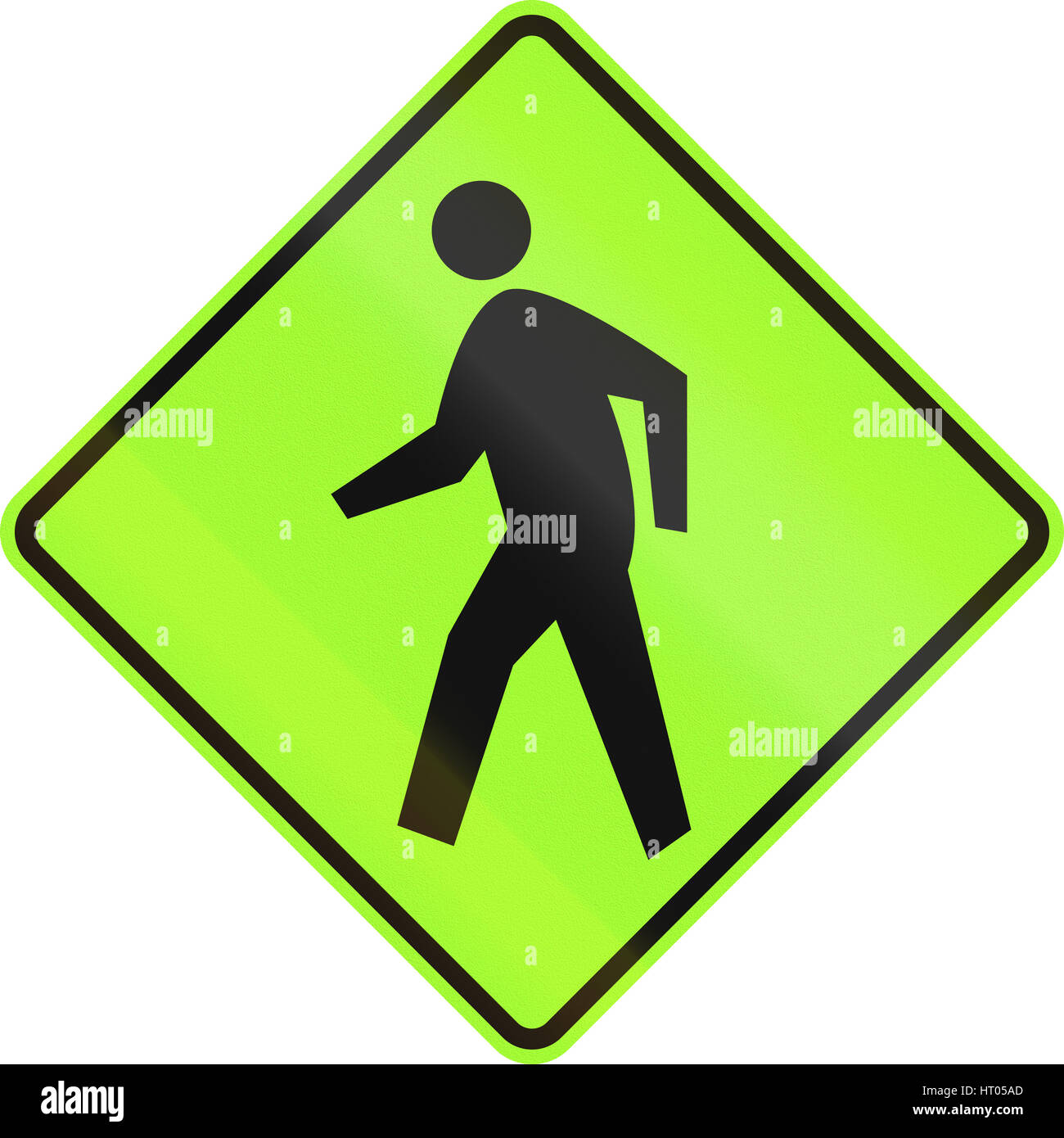 United States MUTCD road sign - Pedestrians Stock Photo - Alamy