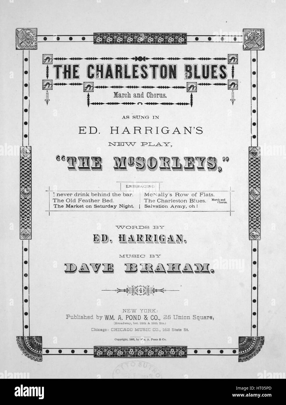 Sheet music cover image of the song 'The Charleston Blues March and ...