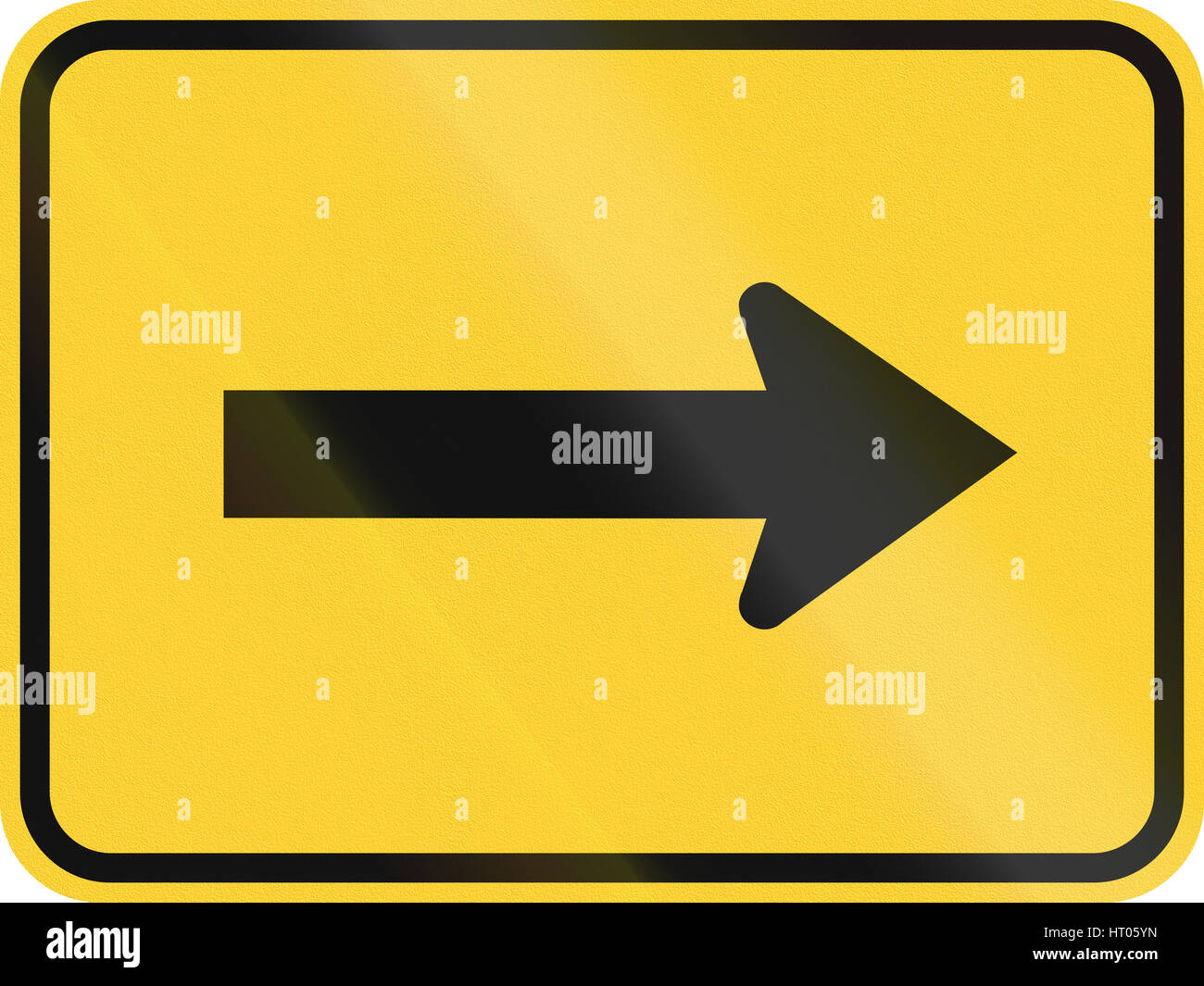 United States MUTCD warning road sign - Direction sign Stock Photo - Alamy