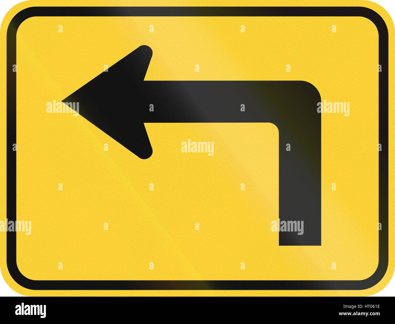 United States MUTCD warning road sign - Direction sign Stock Photo - Alamy