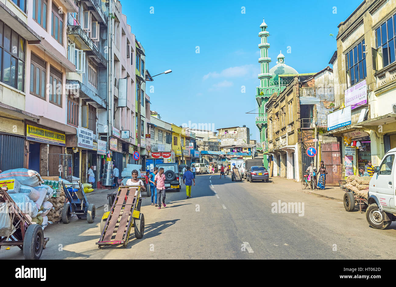 COLOMBO, SRI LANKA - DECEMBER 6, 2016: The former Wolfendhal street of ...