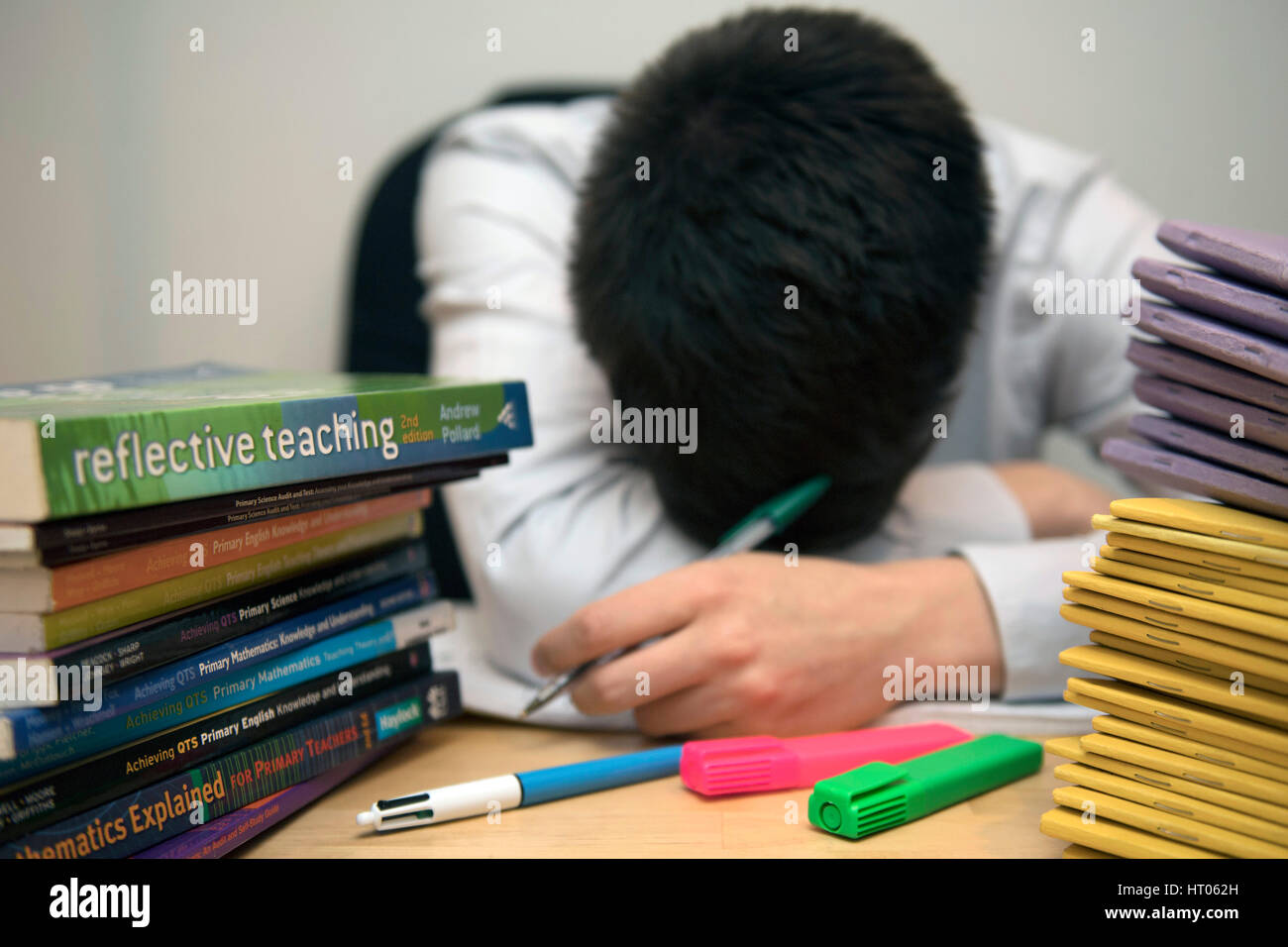 Stressed teacher classroom uk hi-res stock photography and images - Alamy
