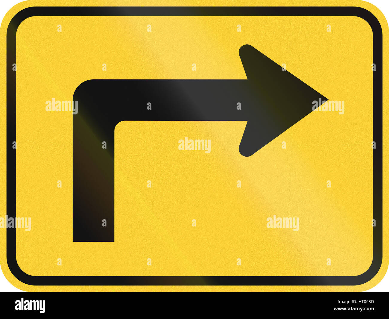 United States MUTCD warning road sign - Direction sign Stock Photo - Alamy