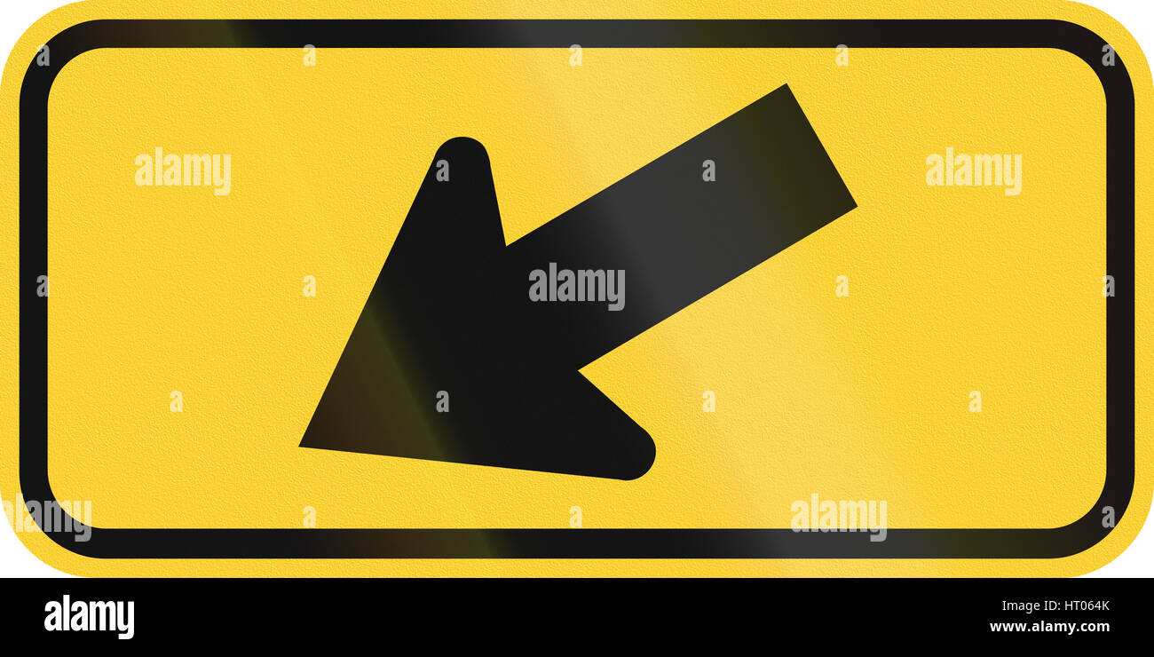 United States MUTCD warning road sign - Direction sign Stock Photo - Alamy