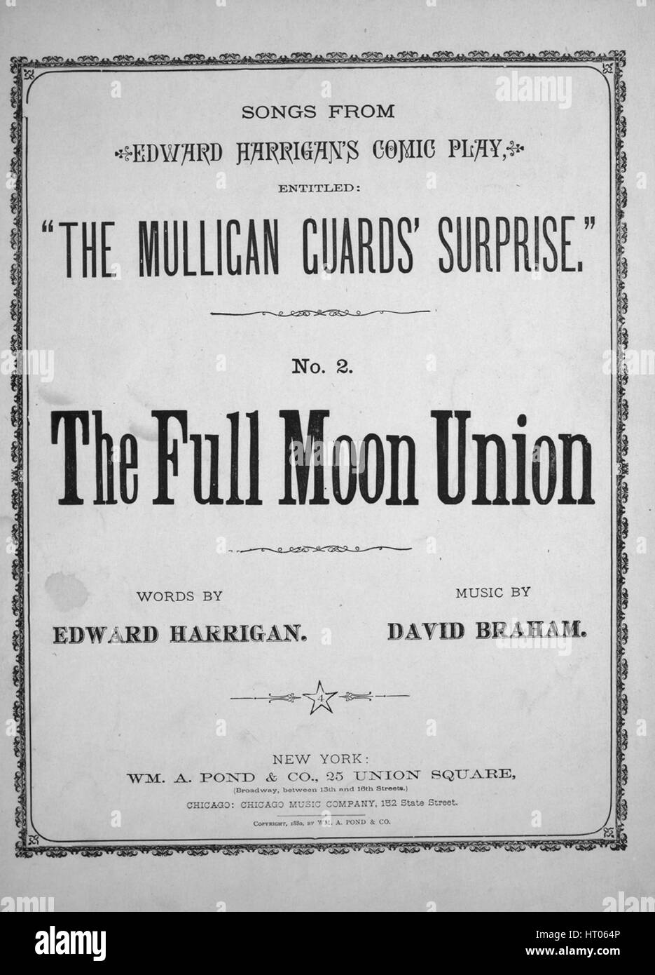 Sheet music cover image of the song 'Songs From Edward Harrigan's Comic ...