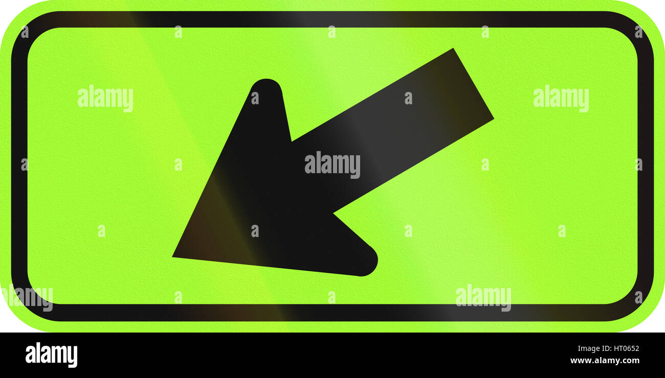 United States MUTCD warning road sign - Direction sign Stock Photo - Alamy