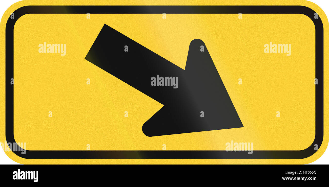 United States MUTCD warning road sign - Direction sign Stock Photo - Alamy