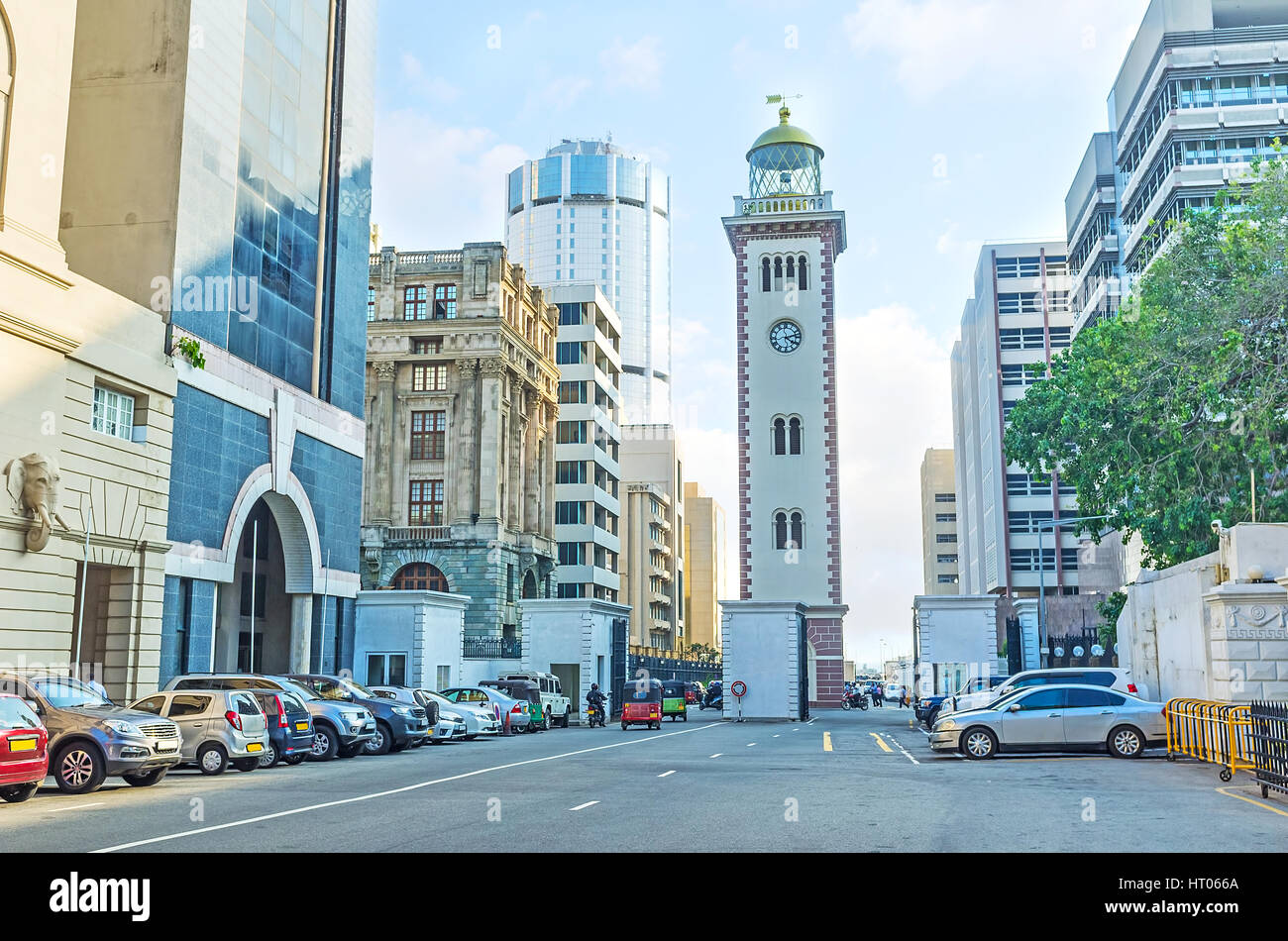 The historic building of the lighthouse, nowadays located among the ...