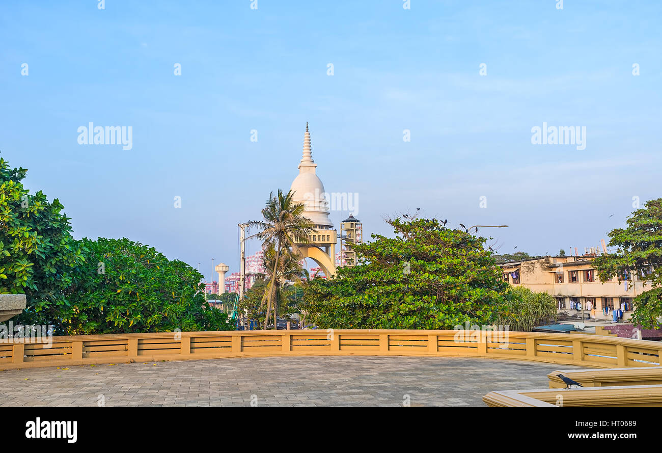 The Sambodhi Chaithya Buddhist Temple, built on two intersecting ...