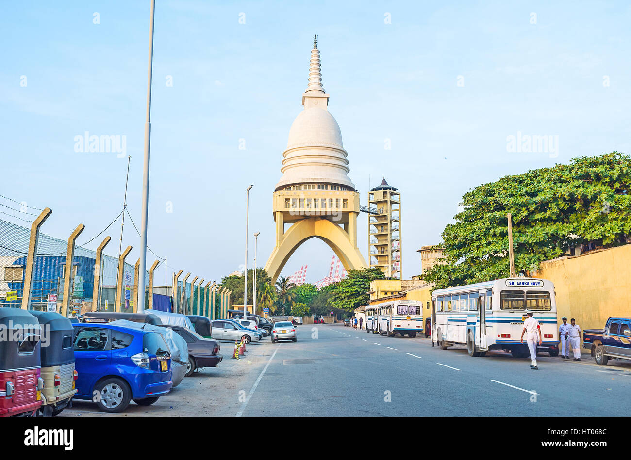 COLOMBO, SRI LANKA - DECEMBER 6, 2016: The Sambodhi Chaithya Buddhist ...