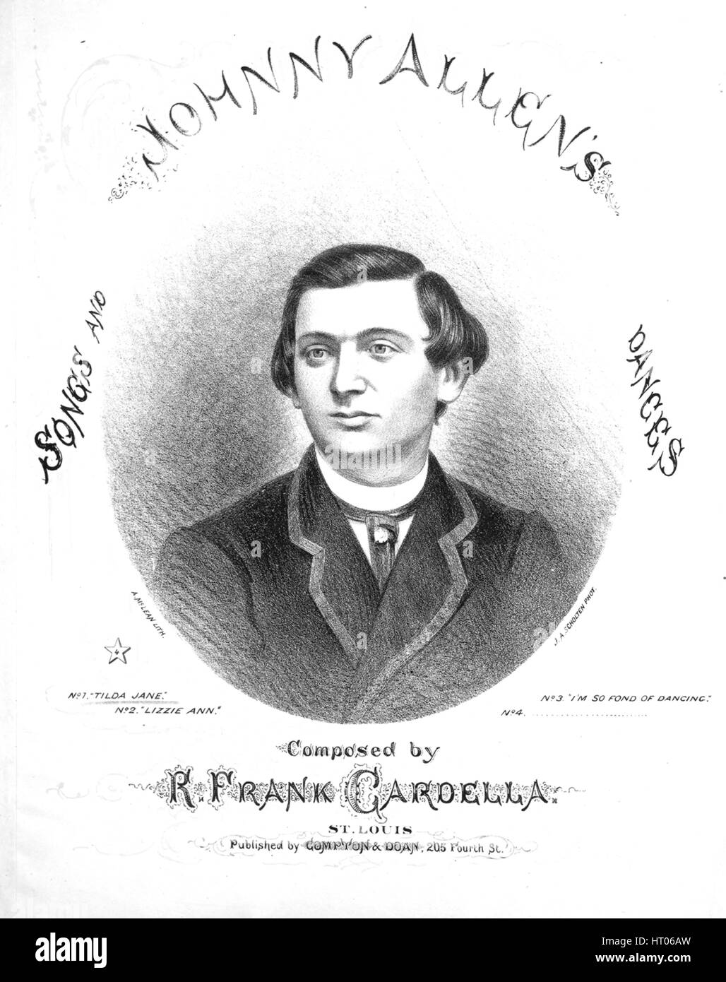 Sheet music cover image of the song 'Johnny Allen's Songs And Dances ...