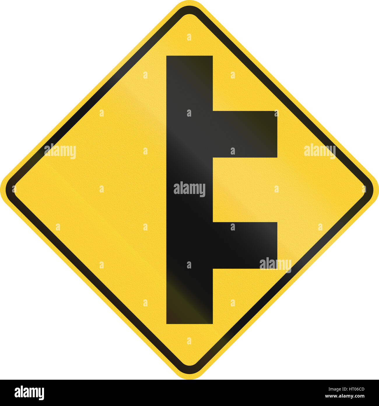 United States MUTCD warning road sign - Multiple intersections Stock ...