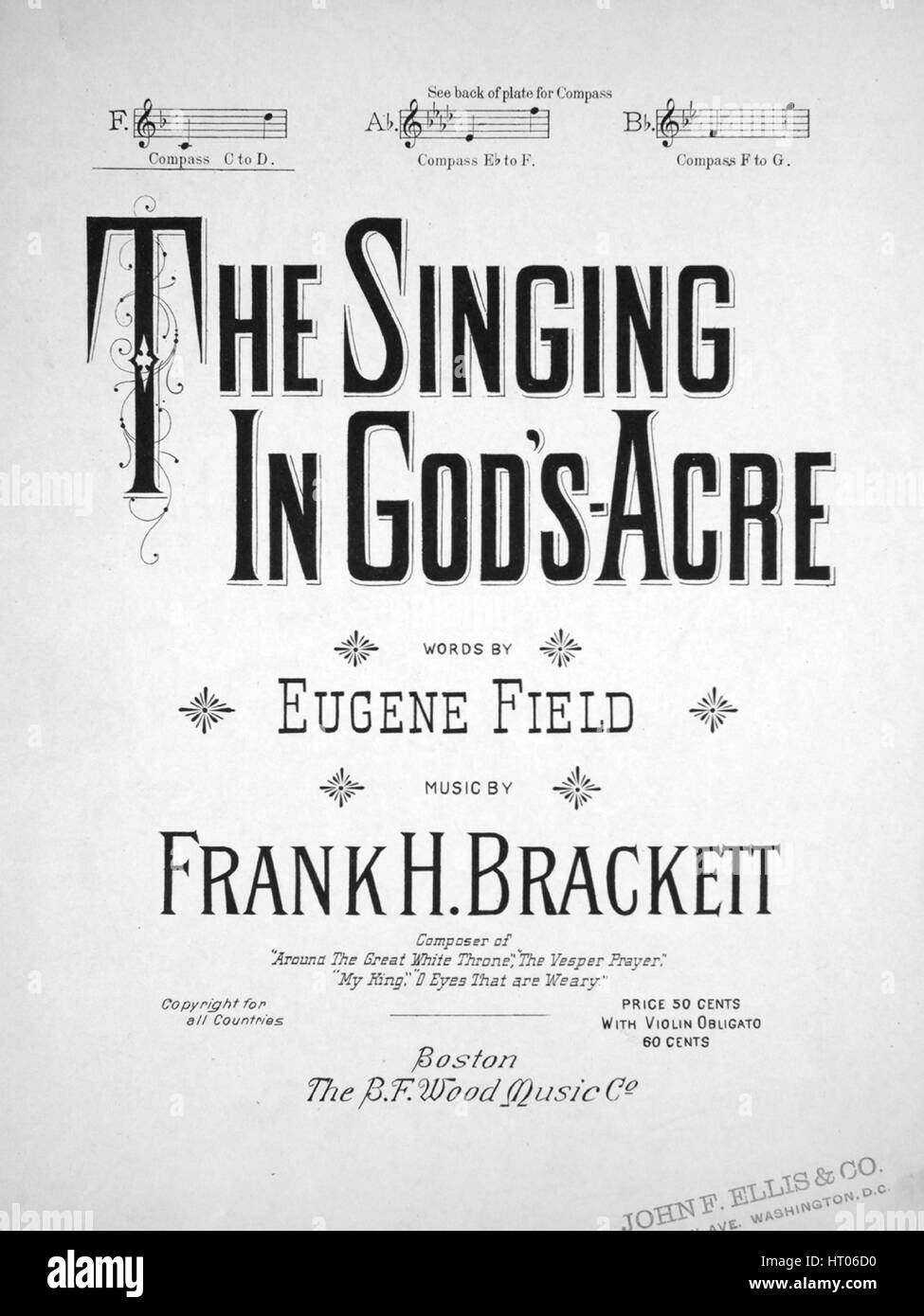 Old sheet music prayer Black and White Stock Photos & Images - Alamy