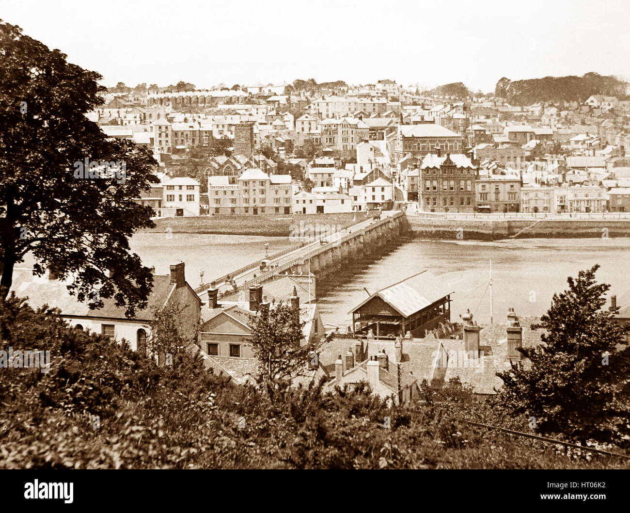 Bideford in Devon - Victorian period Stock Photo - Alamy
