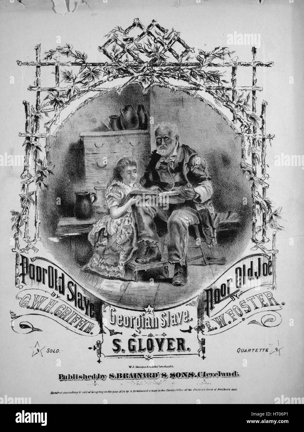 Sheet music cover image of the song 'Poor Old Joe, or, Nobody Know'd ...