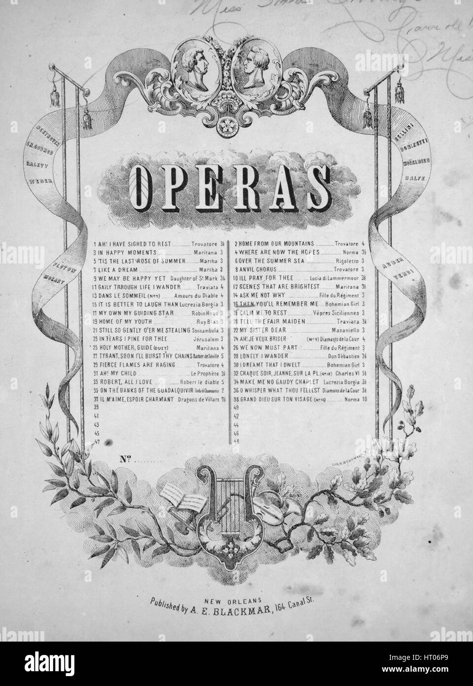 Sheet music cover image of the song 'Operas No 16 Then You'll Remember ...