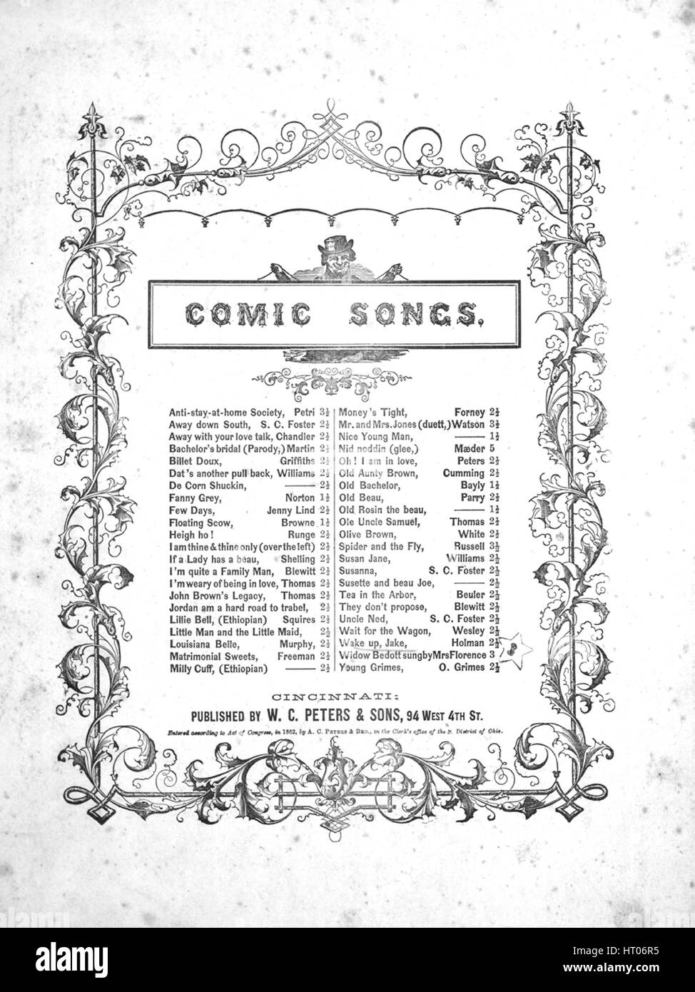 Sheet music cover image of the song 'Comic Songs Wake up, Jake ...
