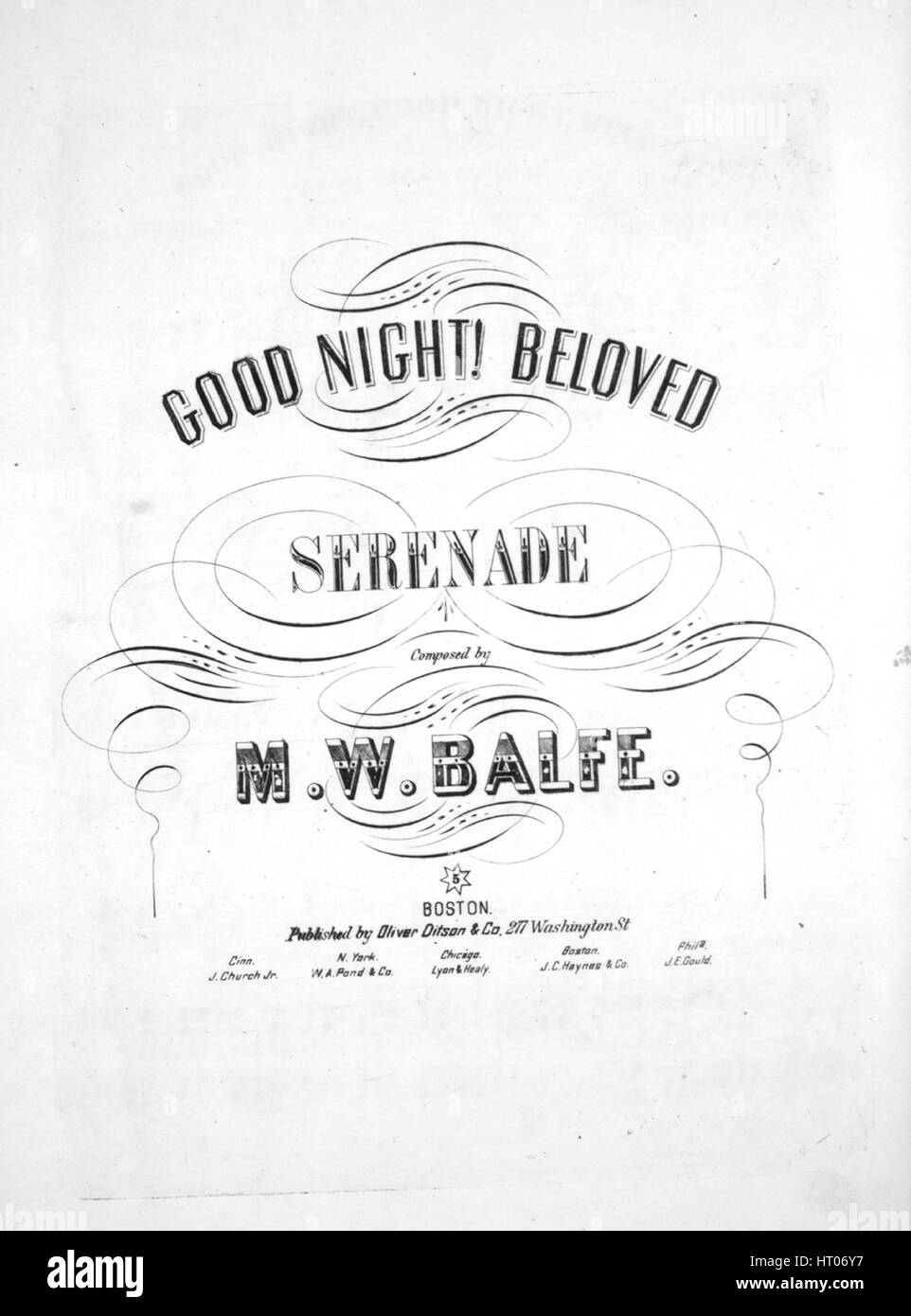 Sheet music cover image of the song 'Good Night! Beloved Serenade ...