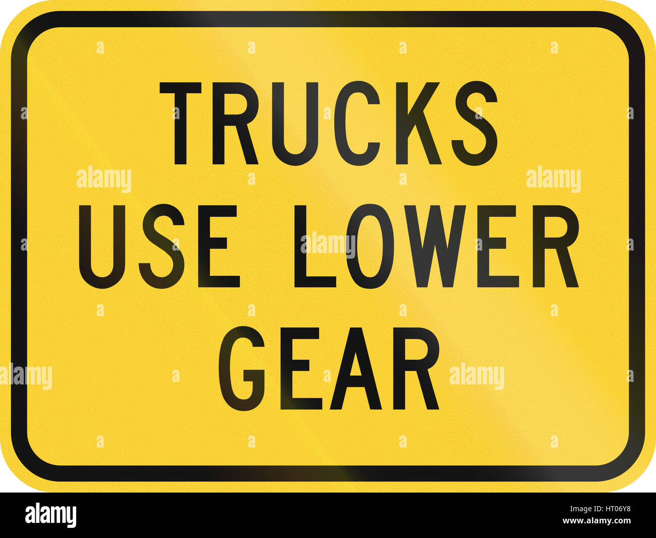 Low gear truck sign hi-res stock photography and images - Alamy