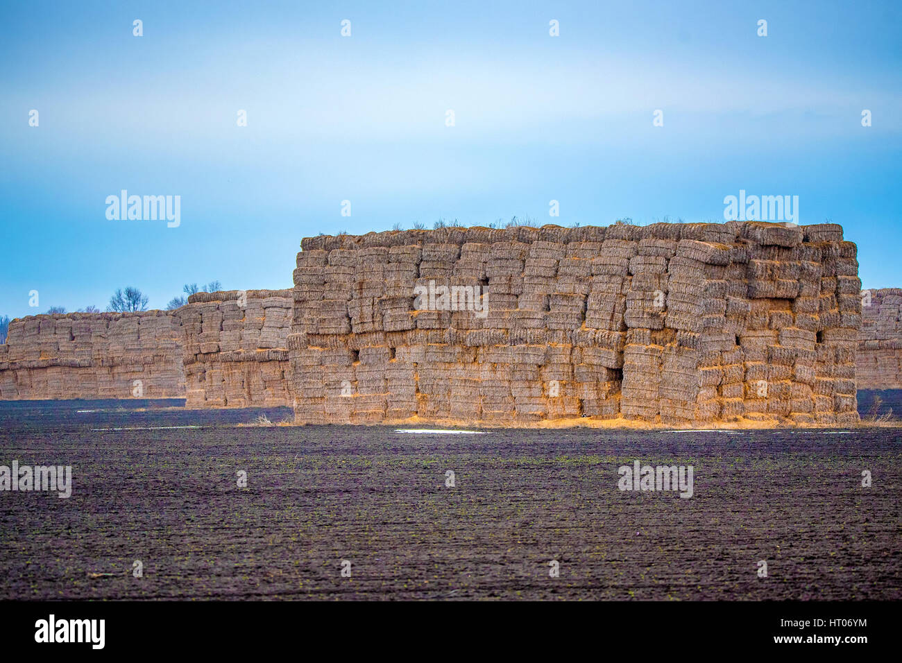 Huge stack of straw Stock Photo - Alamy