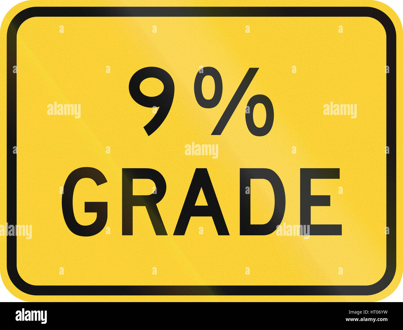 United States MUTCD warning road sign - Steep grade Stock Photo - Alamy