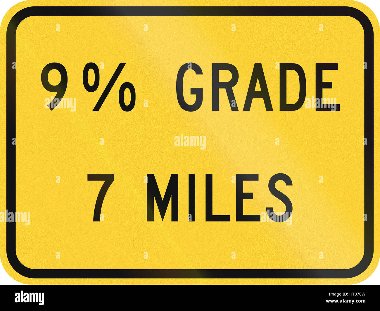 9% grade road sign hi-res stock photography and images - Alamy