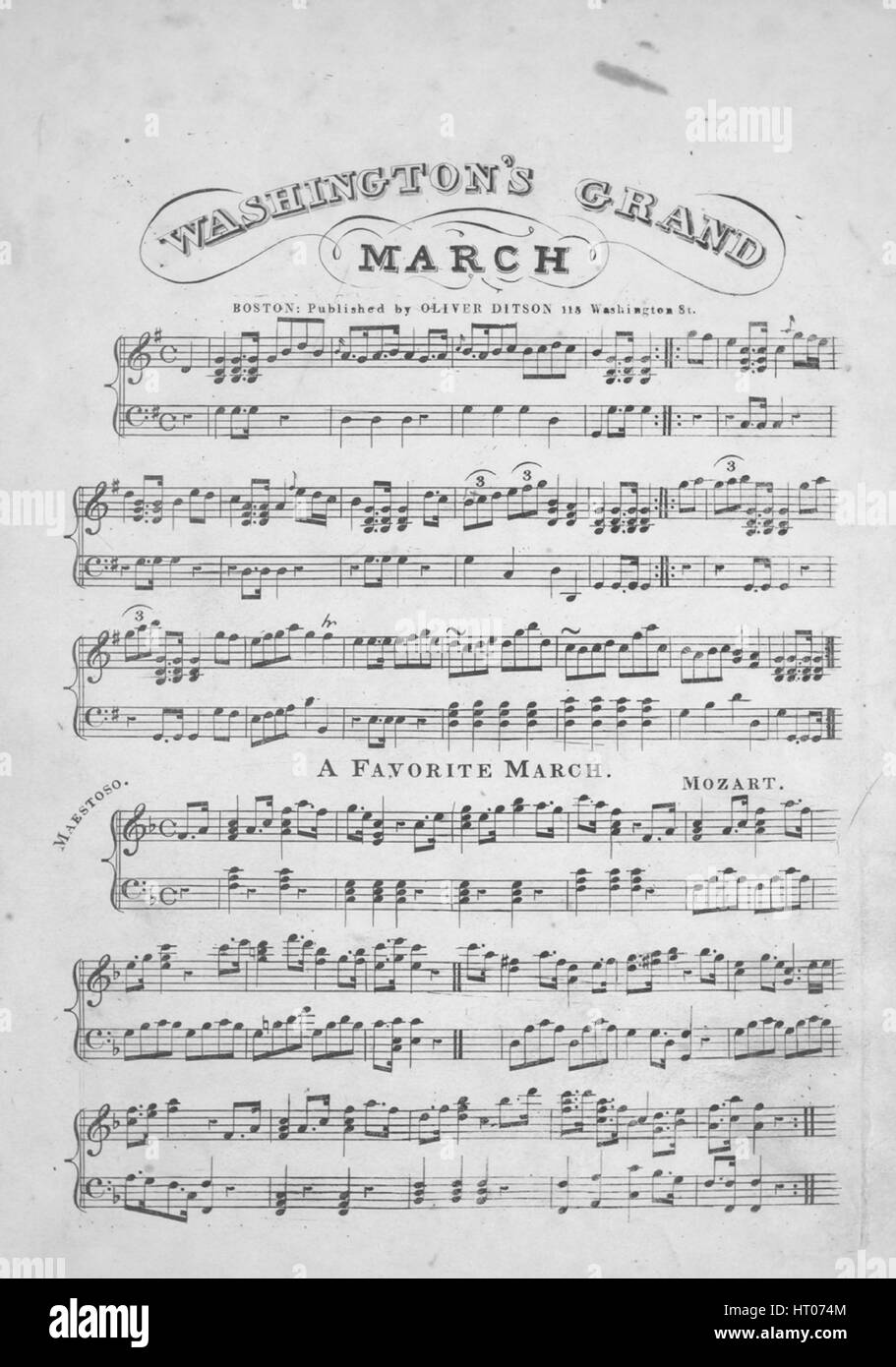 Sheet music cover image of the song 'Washington's Grand March; and, A ...