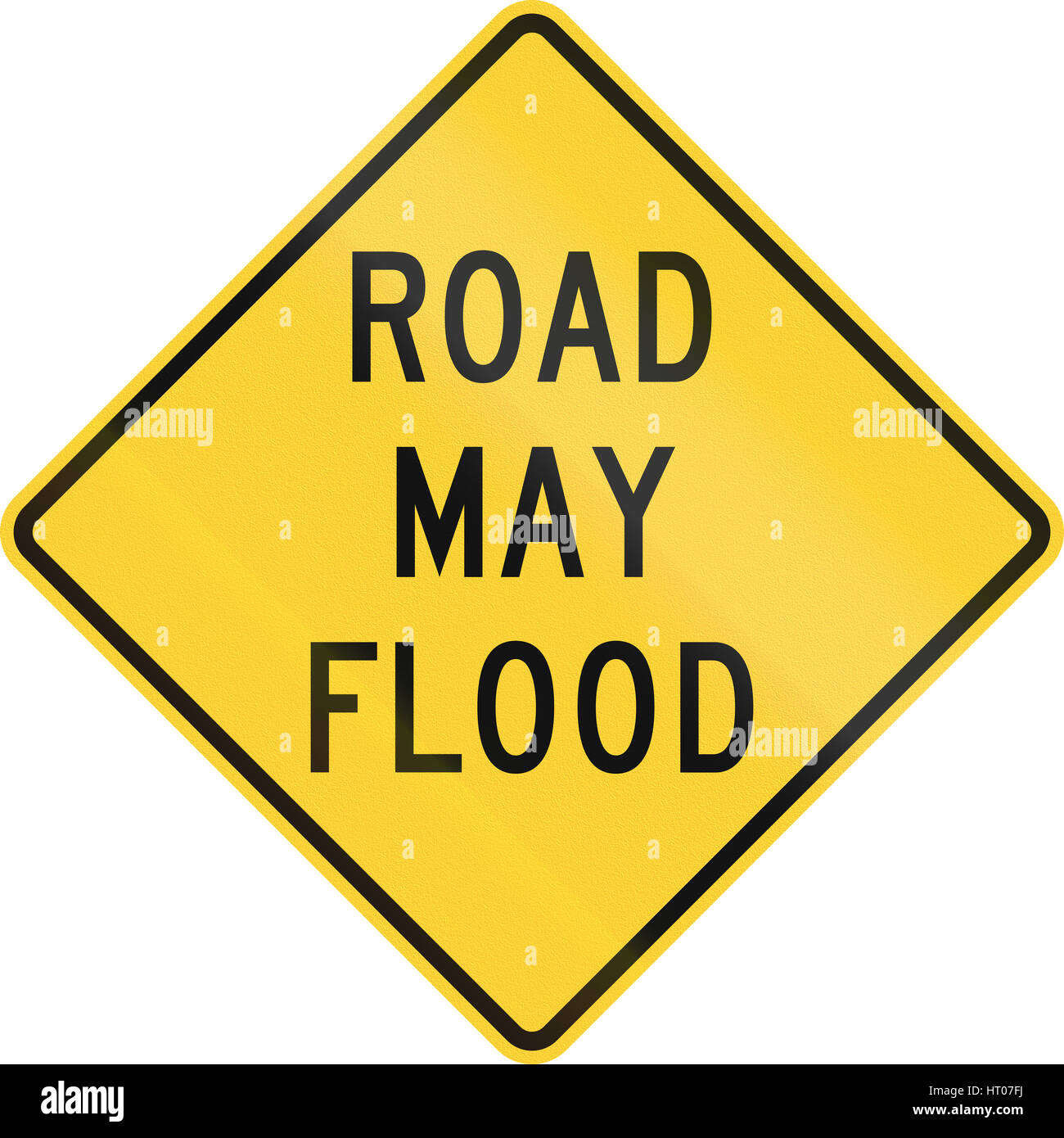 United States MUTCD road sign - Road may flood Stock Photo - Alamy
