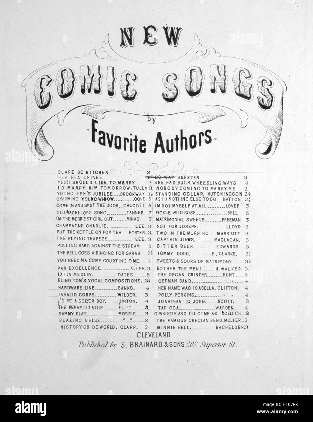 Sheet music cover image of the song 'New Comic Songs by Favorite ...