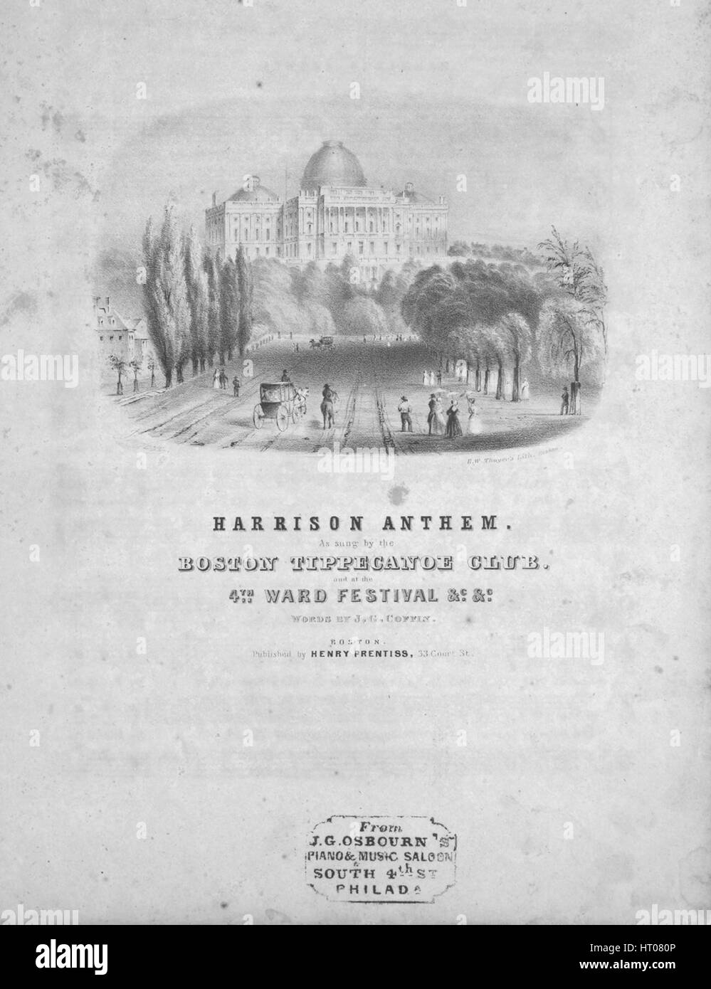 Sheet music cover image of the song 'Harrison Anthem', with original ...
