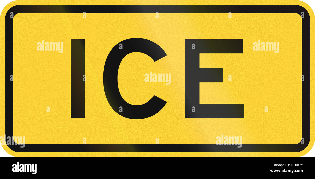 United States MUTCD road sign - Ice Stock Photo - Alamy