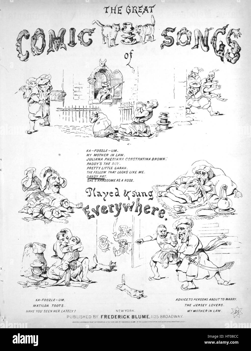 Sheet music cover image of the song 'The Great Comic Songs Dandy Pat ...