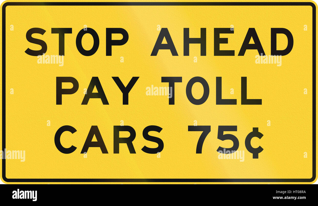 Stop sign ahead usa yellow warning hi-res stock photography and images ...