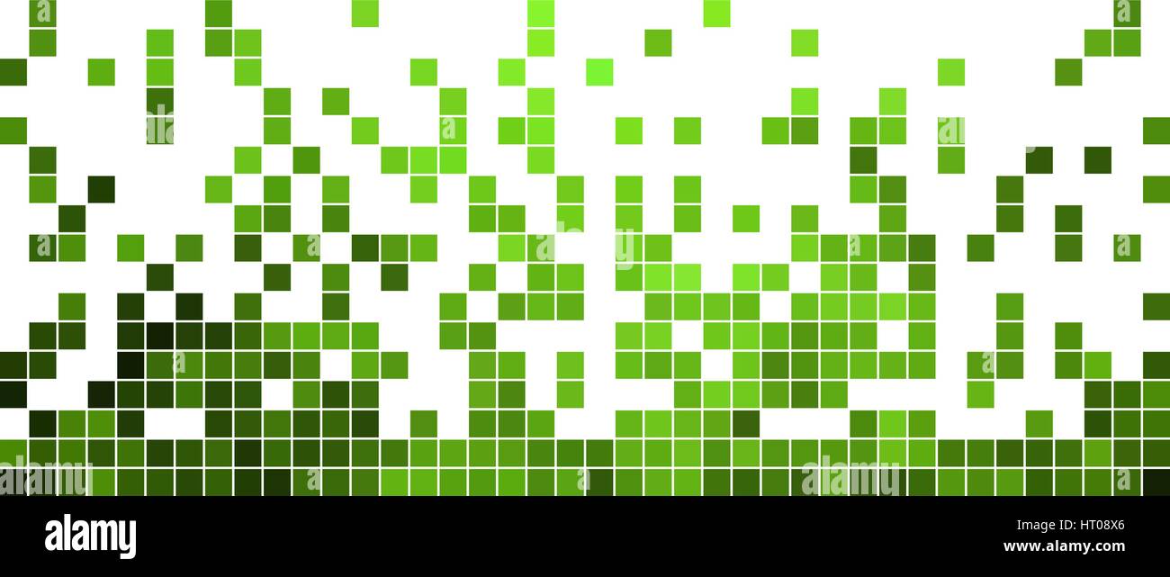 abstract vector square pixel mosaic background - green Stock Vector ...